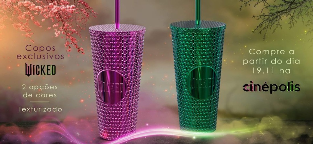 Cinépolis do Plaza Shopping lança copos do filme Wicked – Jornal do ...